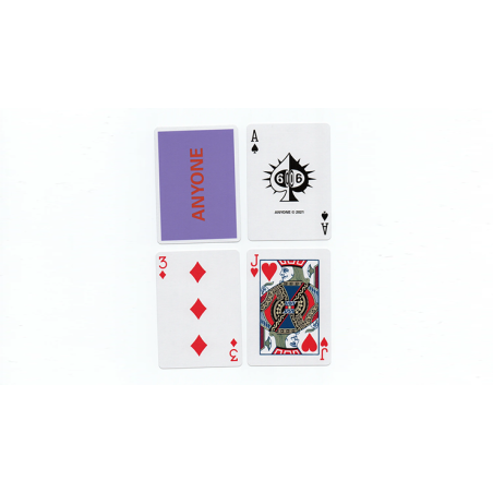 Purple/Red Cap Logo ANYONE Playing Cards